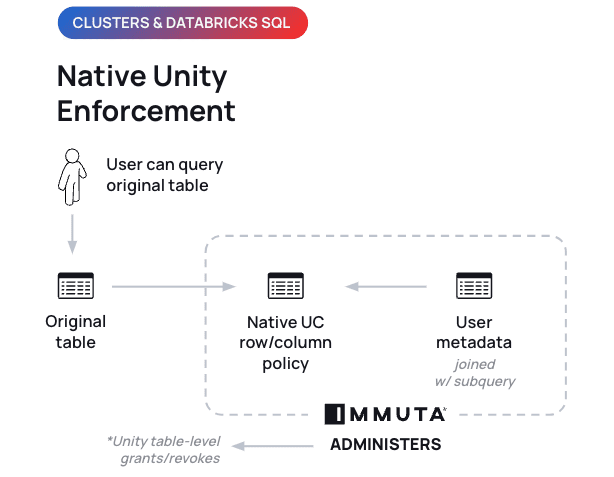 Immuta's Row- & Column-Level Controls for Databricks Unity Catalog